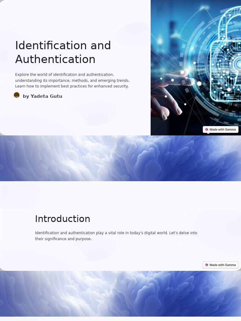 Identification and Authentication Guide | PDF