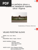 Veliko Početno Slovo U Imenima Ulica I Trgova | PDF