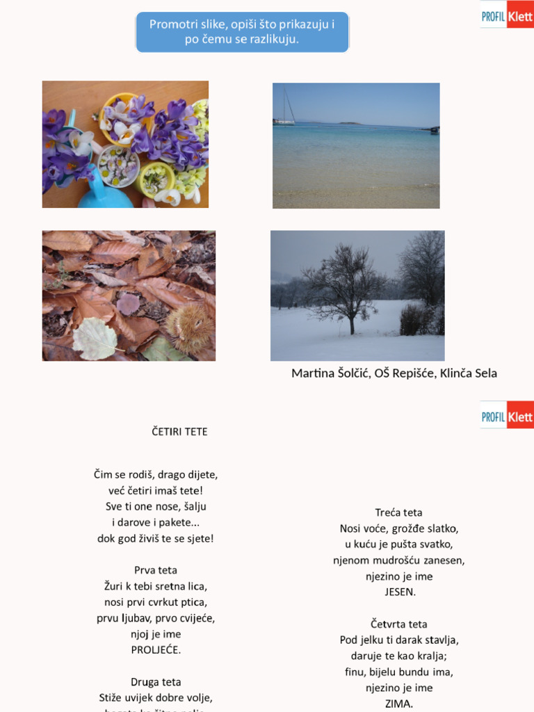 Obrada Pjesme Cetiri Tete | PDF