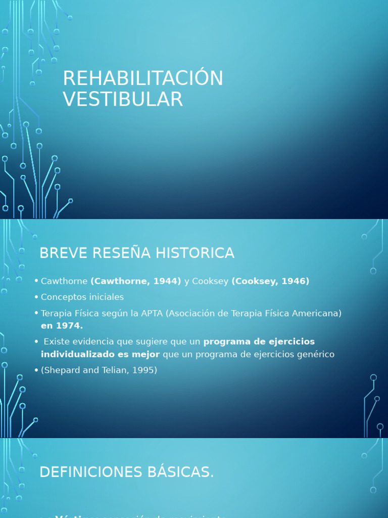 Rehabilitación Vestibular: Guía Completa | PDF