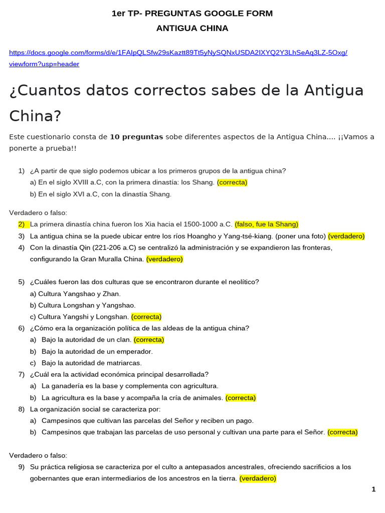 TP 1 - Google Forms | PDF