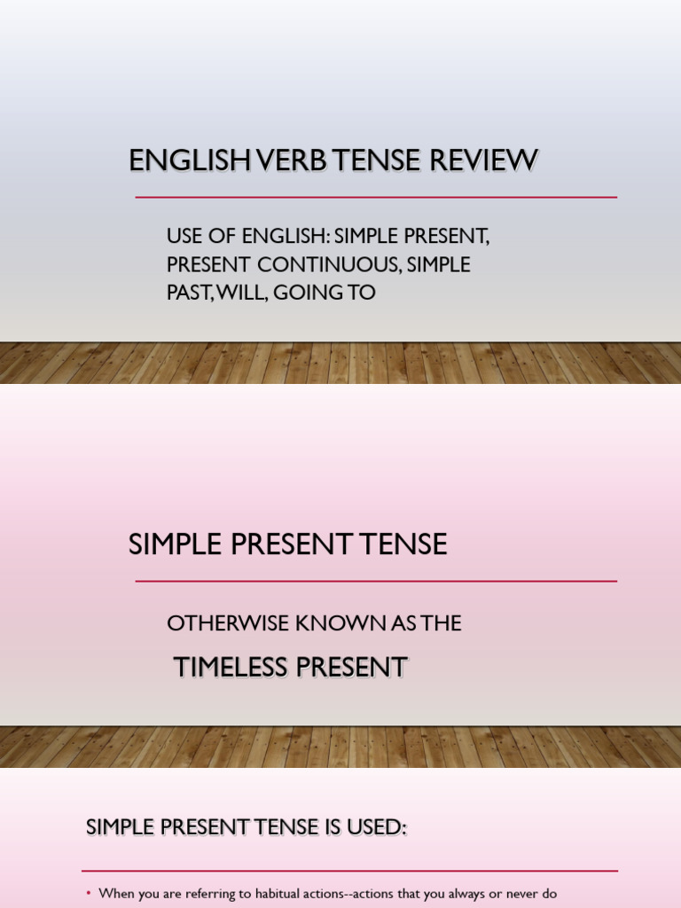 Tenses Review | PDF | Grammatical Tense | Linguistic Morphology