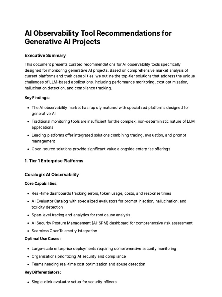 Observability tools | PDF | Artificial Intelligence | Intelligence (AI) & Semantics