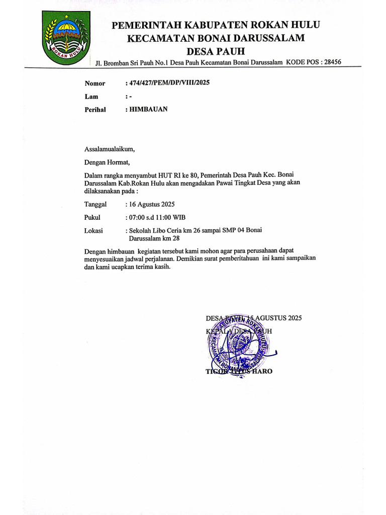 Surat Himbauan | PDF