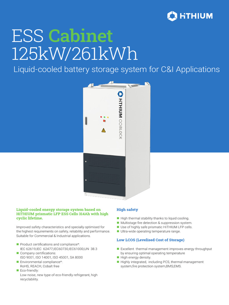 Gotion BESS Datasheet: Liquid-Cooled ESS | PDF | Electrical Engineering ...