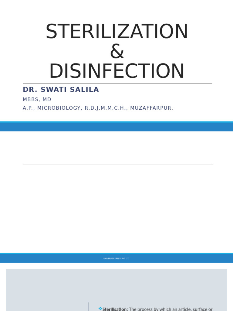 Sterlization & Disinfection | PDF | Sterilization (Microbiology) | Disinfectant