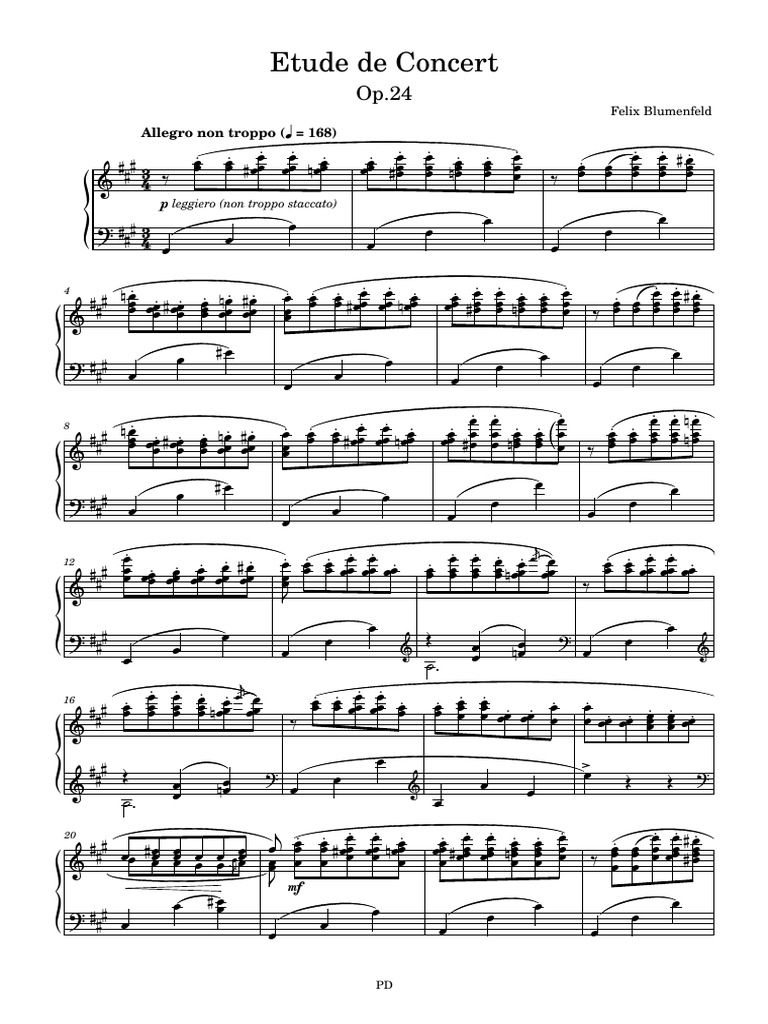 Blumenfeld - Etude de Concert Op.24 | PDF