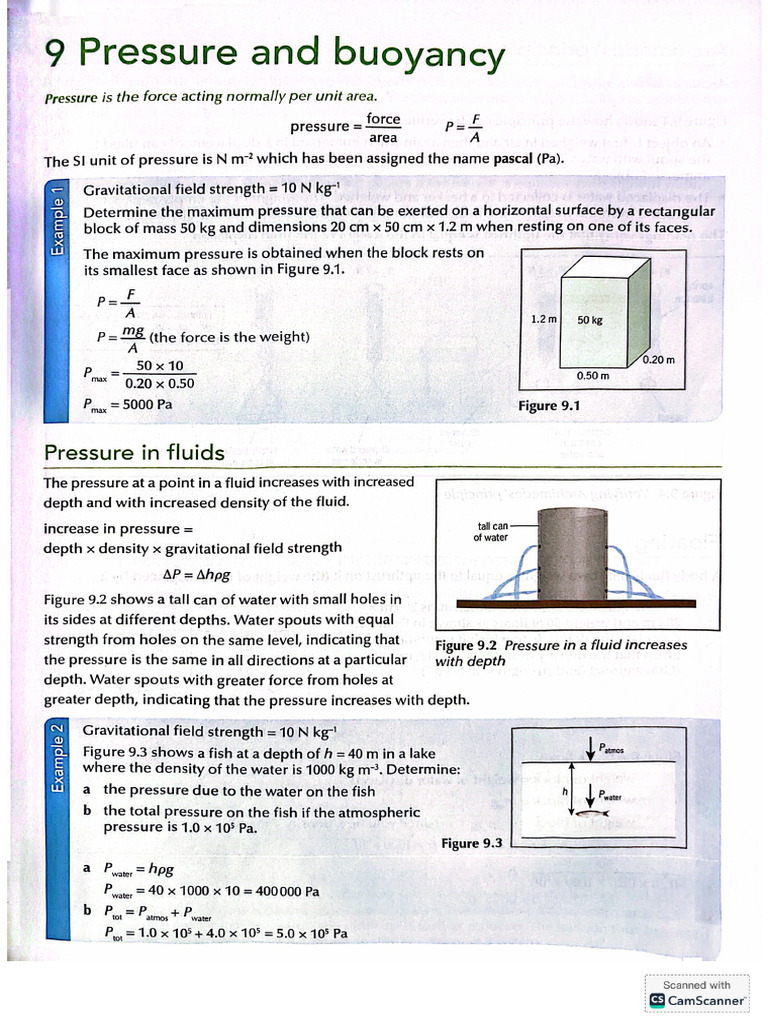 Pressure and Buoyancy | PDF