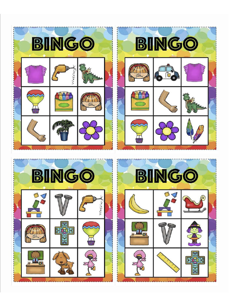 Bingo Silábico con Imágenes | PDF