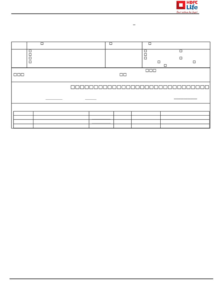 HDFC Life Full Underwriting Form | PDF | Insurance | Life Insurance