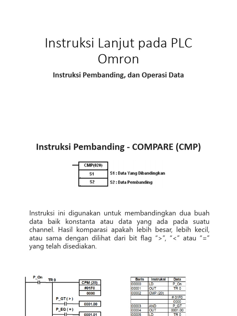 Instruksi Lanjut Pada PLC Omron 2 | PDF