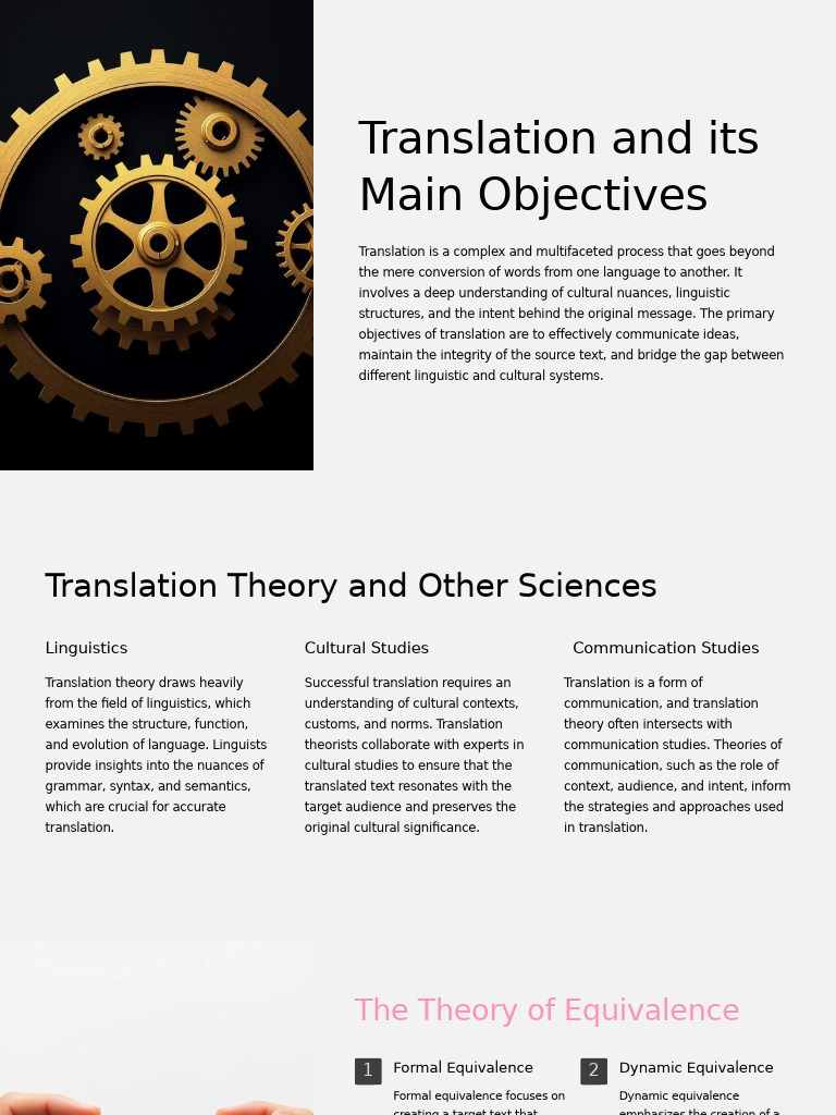 Translation and Its Main Objectives | PDF | Translations | Linguistics