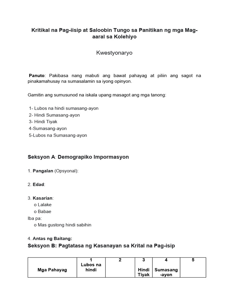Questionare Final | PDF
