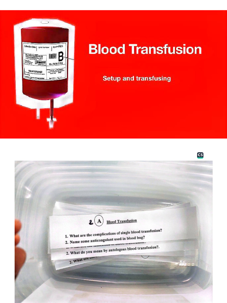 Blood Transfusion CoxMC | PDF