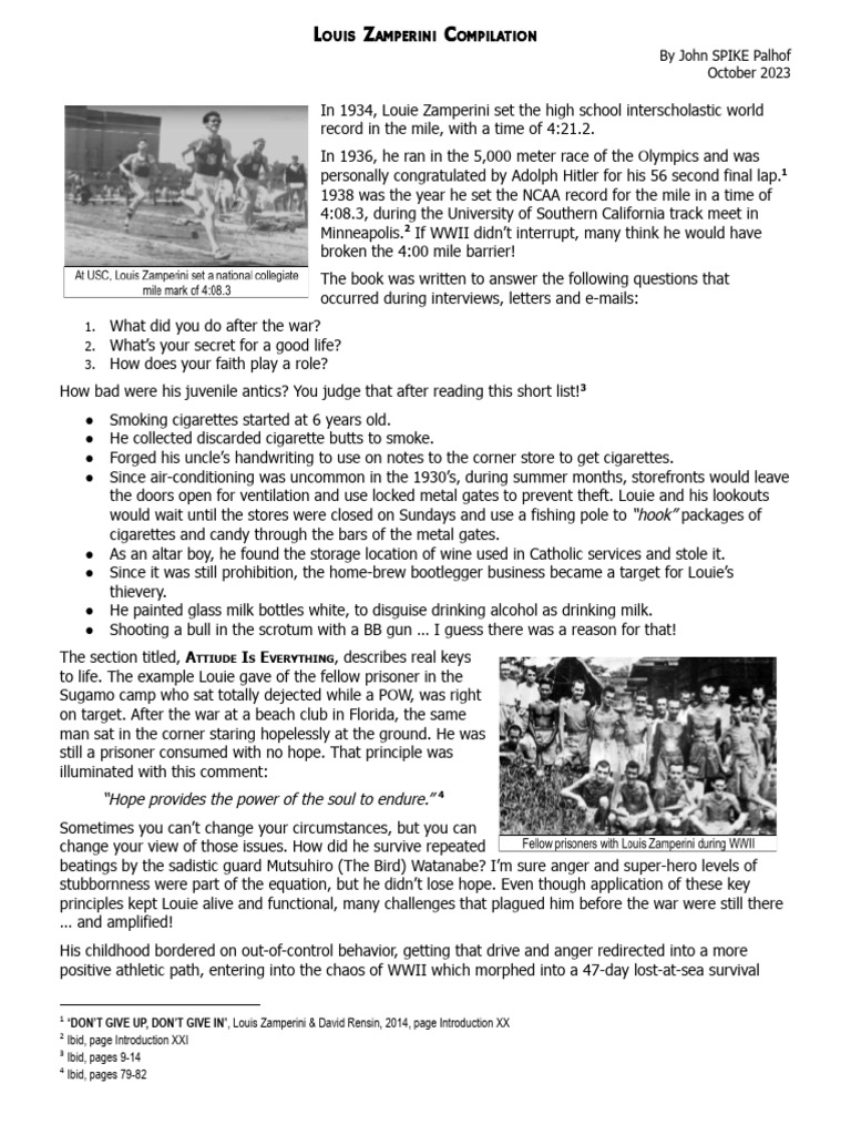 Louis Zamperini Compilation | PDF | Eternal Life (Christianity) | God ...