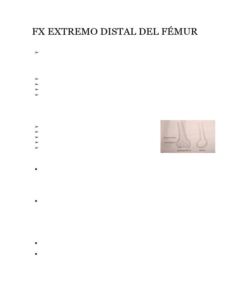Fracturas Supracondíleas del Fémur Distal | PDF | Rodilla | Hueso