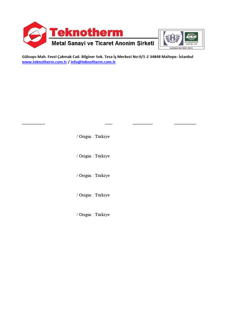 Proforma Invoice for Ceramic Fiber Products | PDF | Financial Services ...