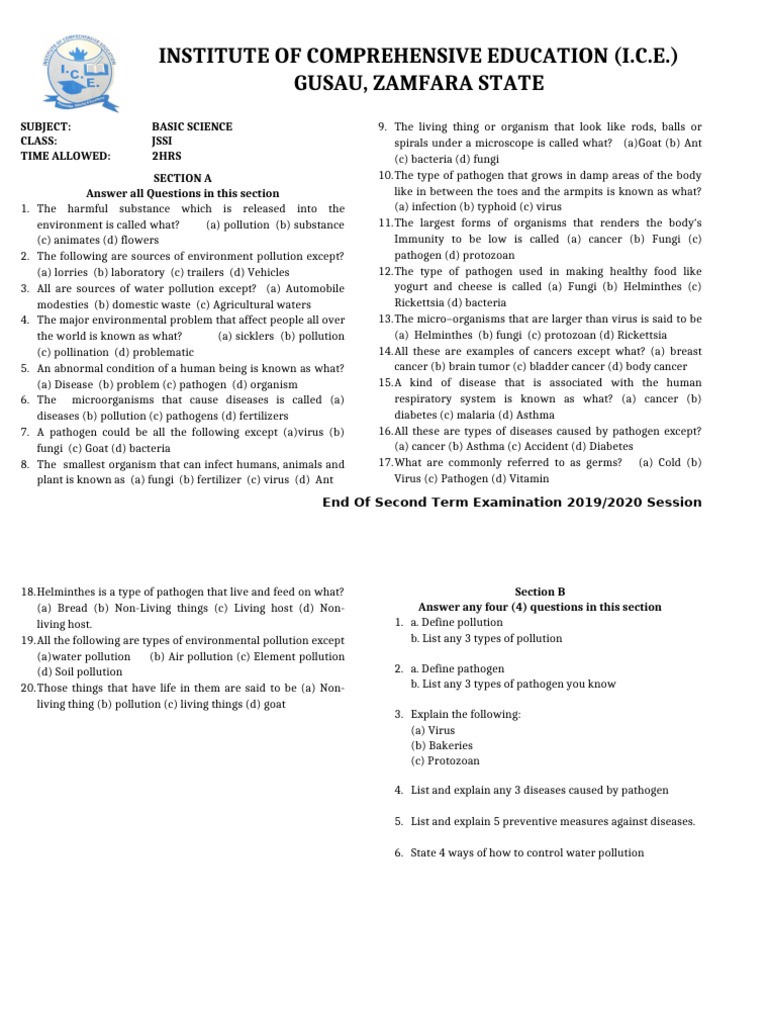 Basic Science JSS I | PDF | Pathogen | Cancer
