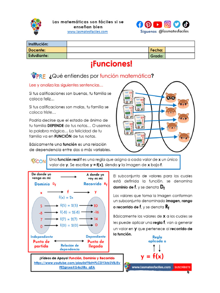 Función Lineal y Cuadrática | PDF