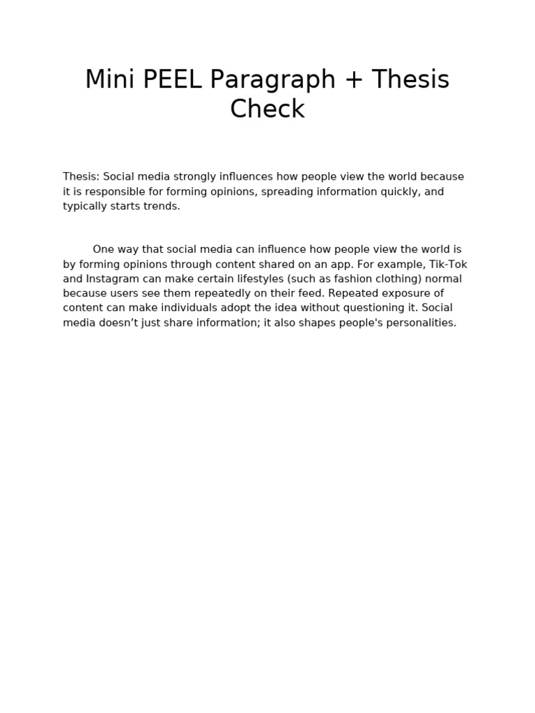 Peel Paragraph | PDF