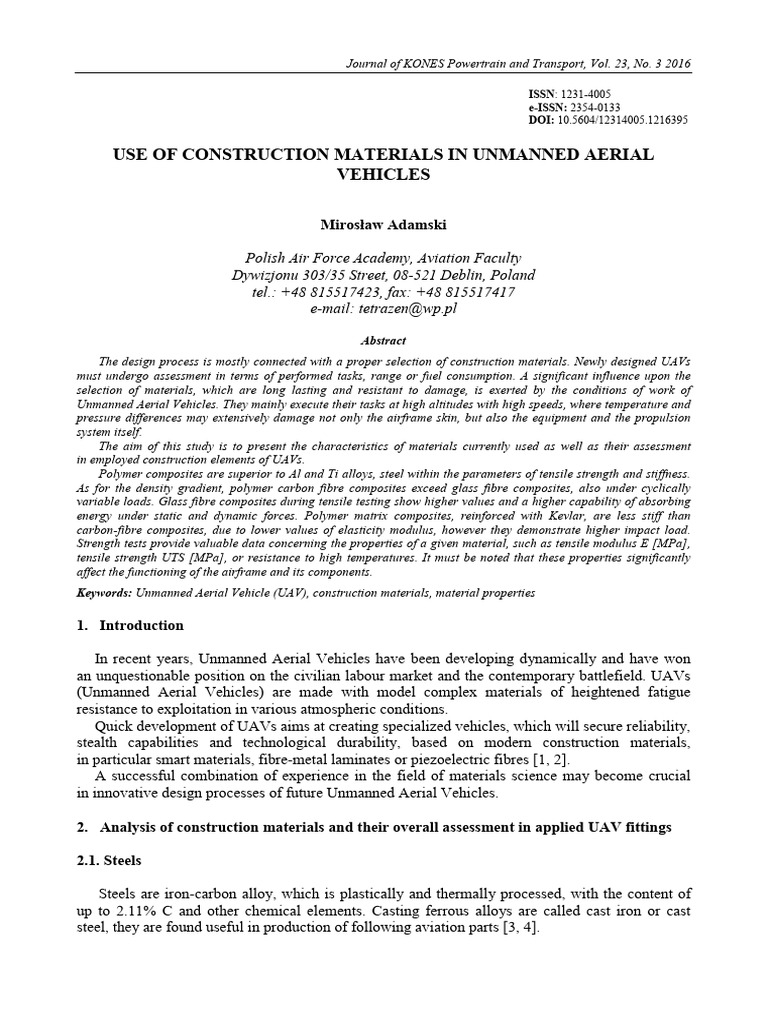 Use of Construction Materials in Un | PDF | Composite Material ...