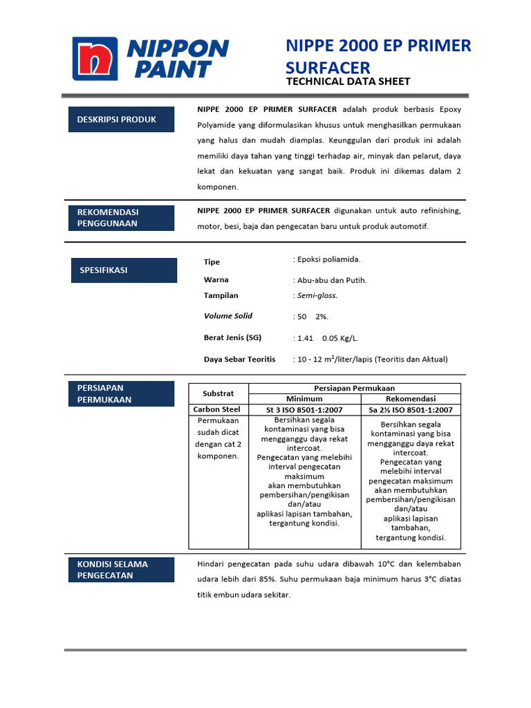 Msds - Nippe 2000 Bahasa | PDF