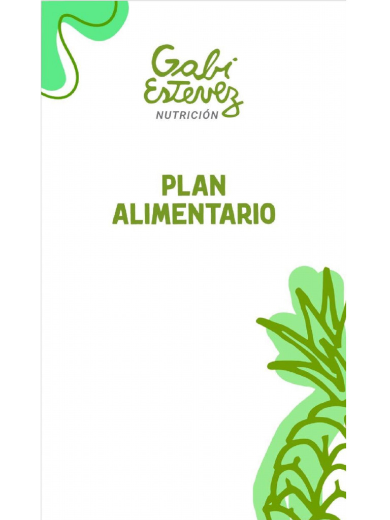 Plan Alimentario | PDF | ensalada | Vegetales