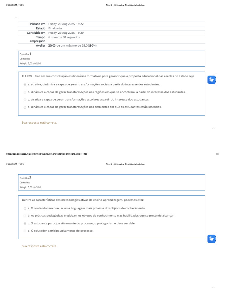 Metodologias Ativas no CRMG: Avaliação e Práticas | PDF