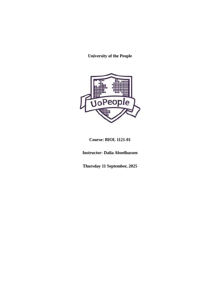 Biology Lab Assignment 1 | PDF