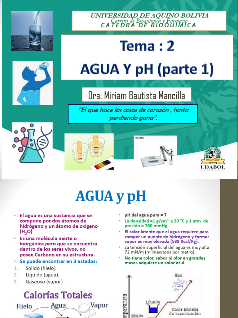 Propiedades y Estados del Agua | PDF | Ácido | Agua