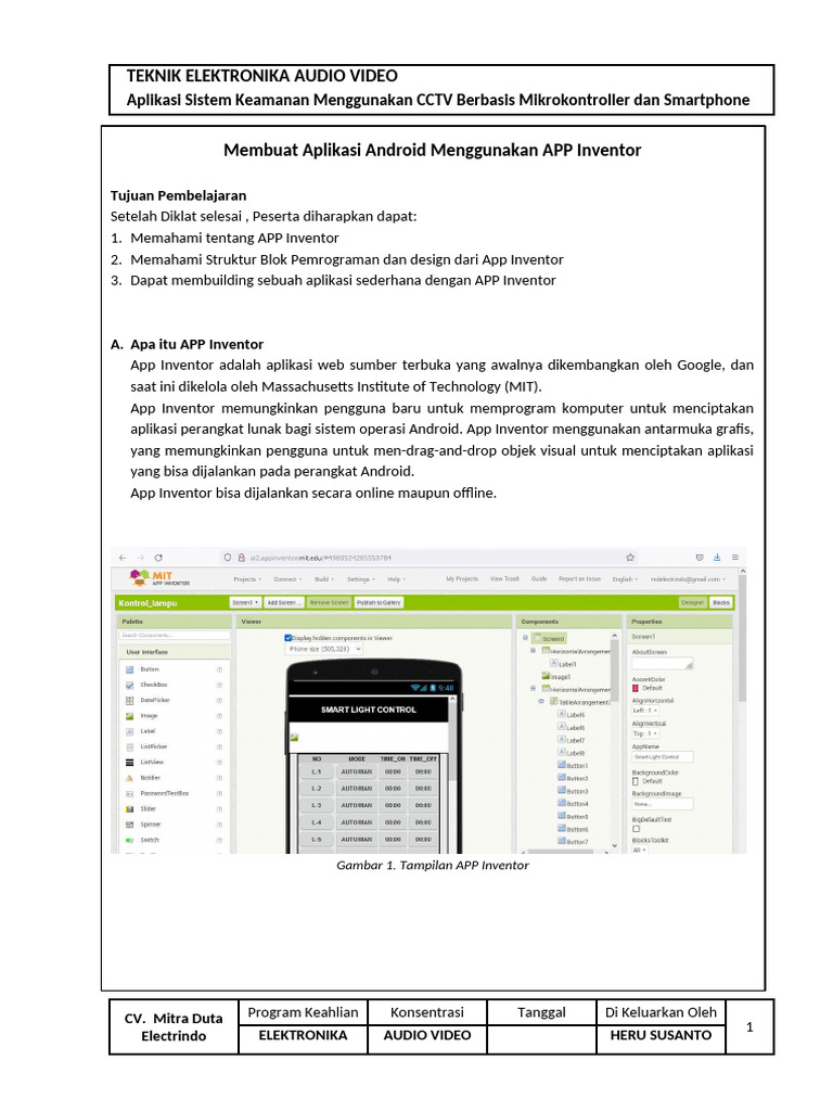 Teknik Elektronika Audio-App Inventor | PDF
