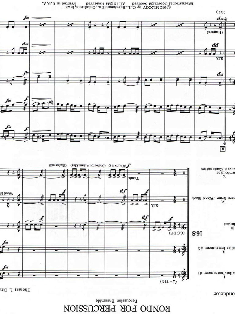 Rondo For Percussion | PDF