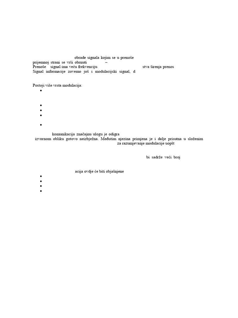 Modulacione Tehnike | PDF