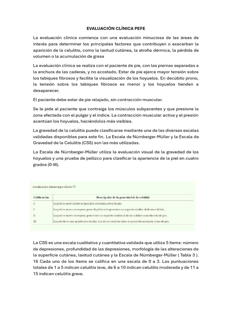 Evaluación Clínica PEFE | PDF