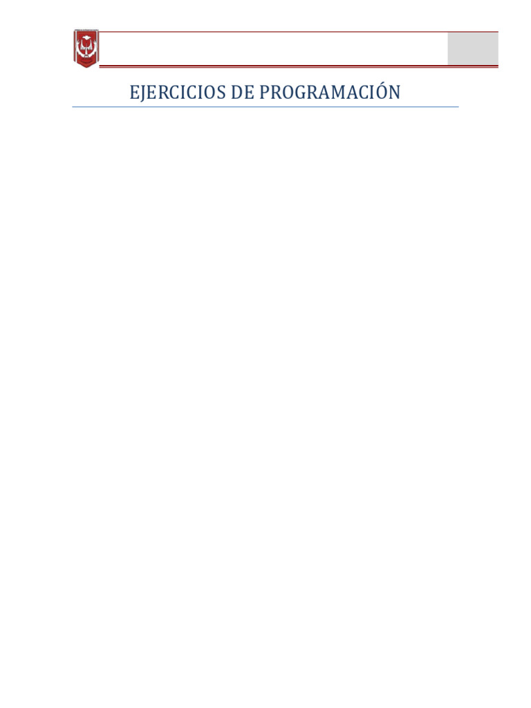 Ejercicios de Programación en Java | PDF