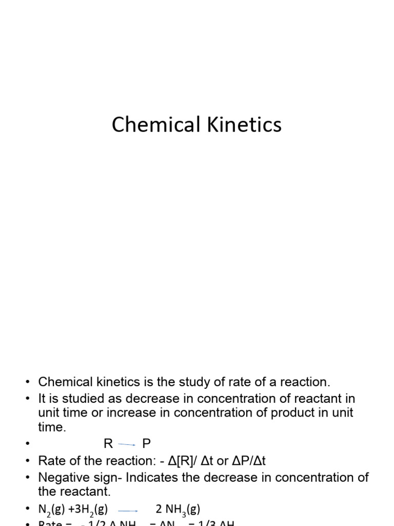 Understanding Chemical Kinetics and Rates | PDF | Reaction Rate | Chemistry