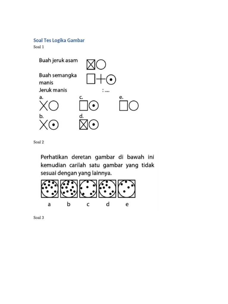 Soal Tes Logika 10 | PDF