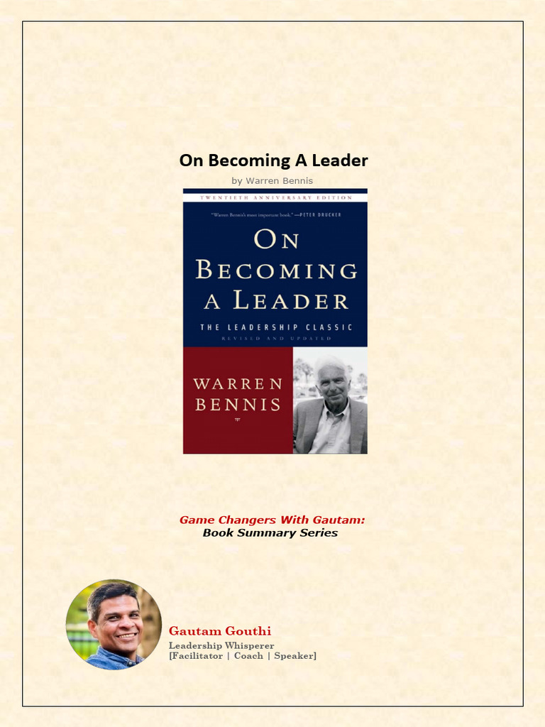 Insights from "On Becoming a Leader" | PDF | Leadership | Self Awareness