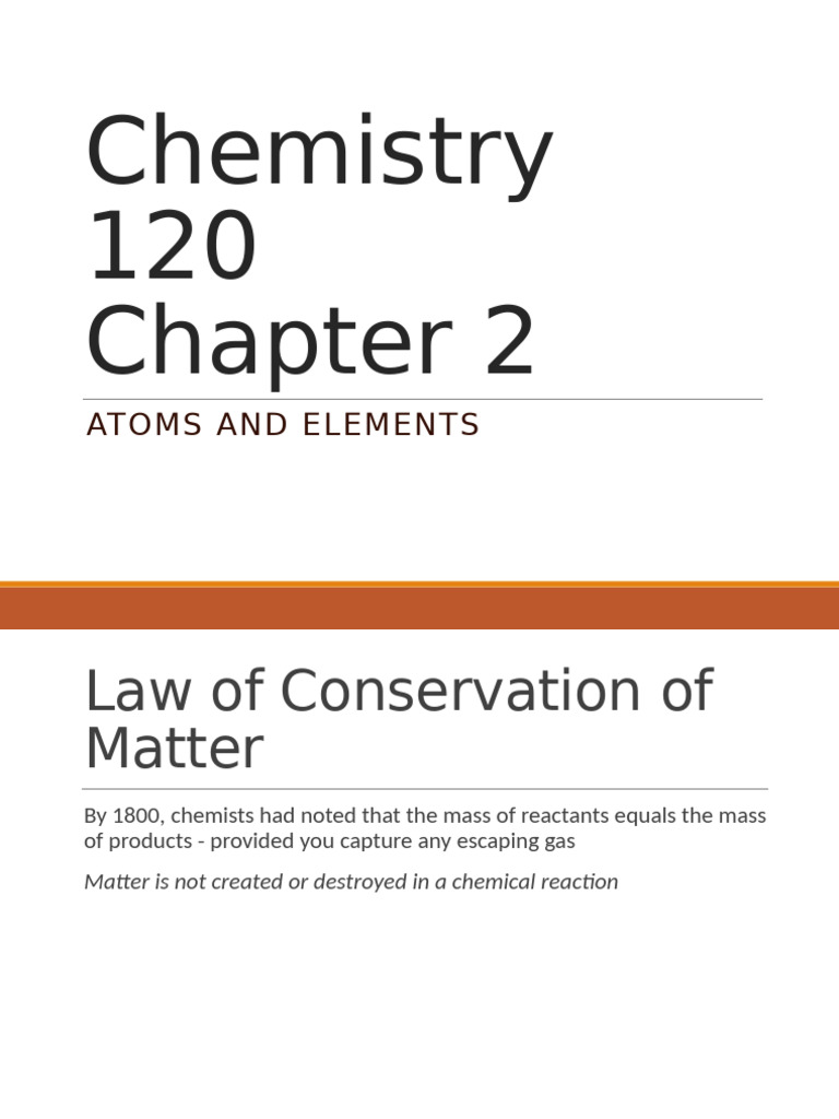 Chapter 2 Atoms and Elements | PDF | Atoms | Mole (Unit)
