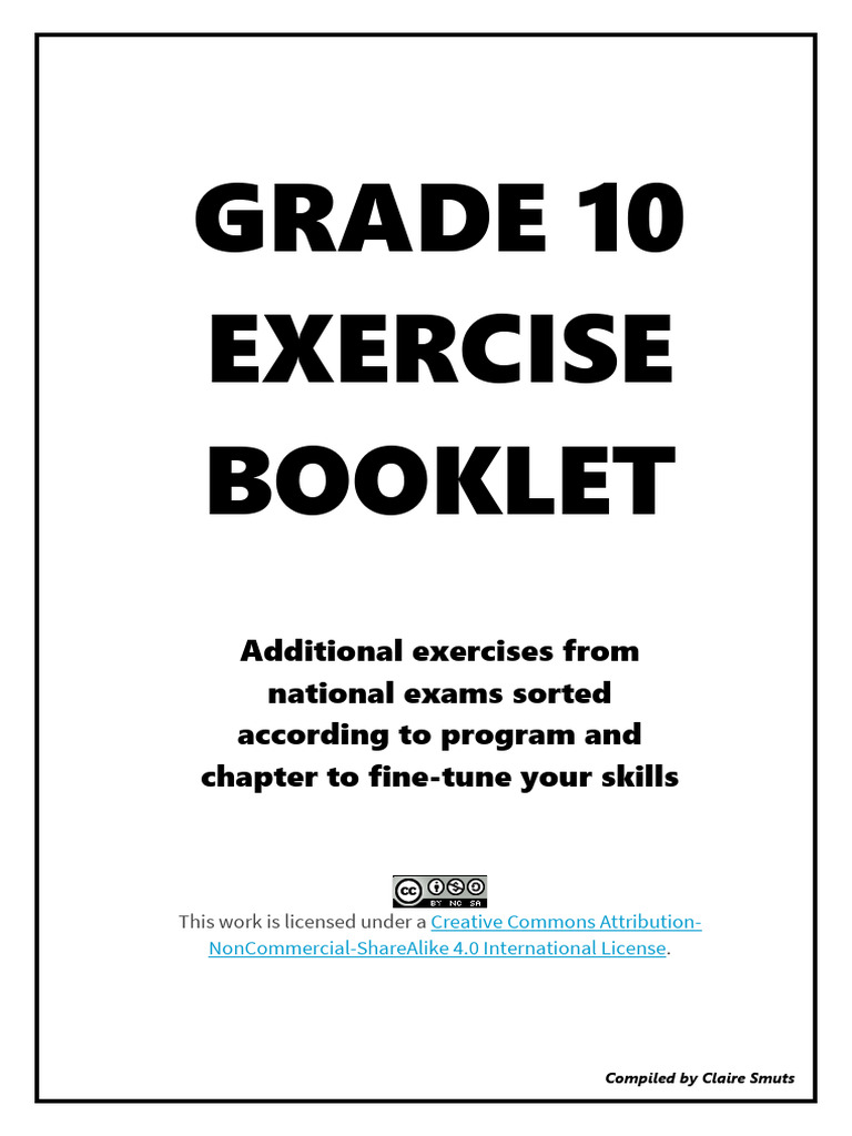 Gr 10 Exercises (Eng) | PDF | Microsoft Excel | Spreadsheet
