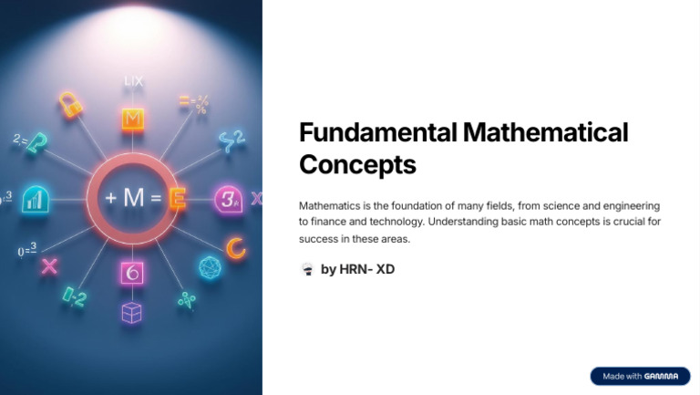 Fundamental Mathematical Concepts | PDF