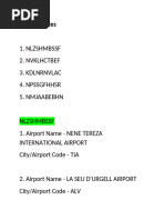 Europe... 3 Letter City Codes | PDF | Naming Conventions | Encodings