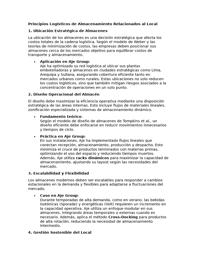 Principios Logísticos | PDF | Logística | Almacén