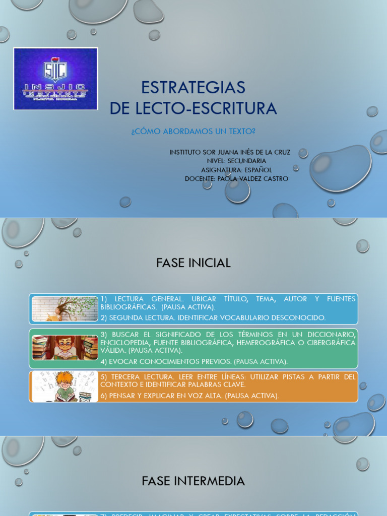 Estrategias de Lecto-Escritura en Secundaria | PDF
