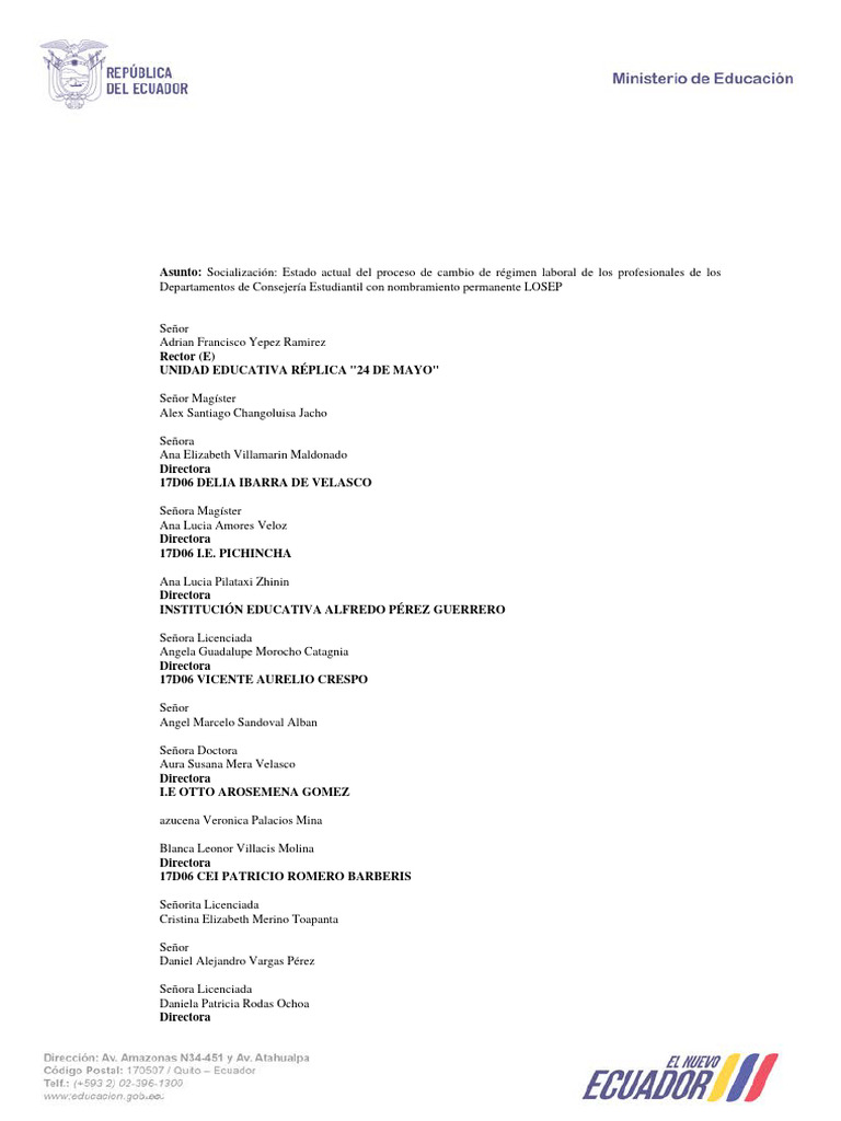 Mineduc Sedmq 17D06 2025 3063 of | PDF | Ecuador