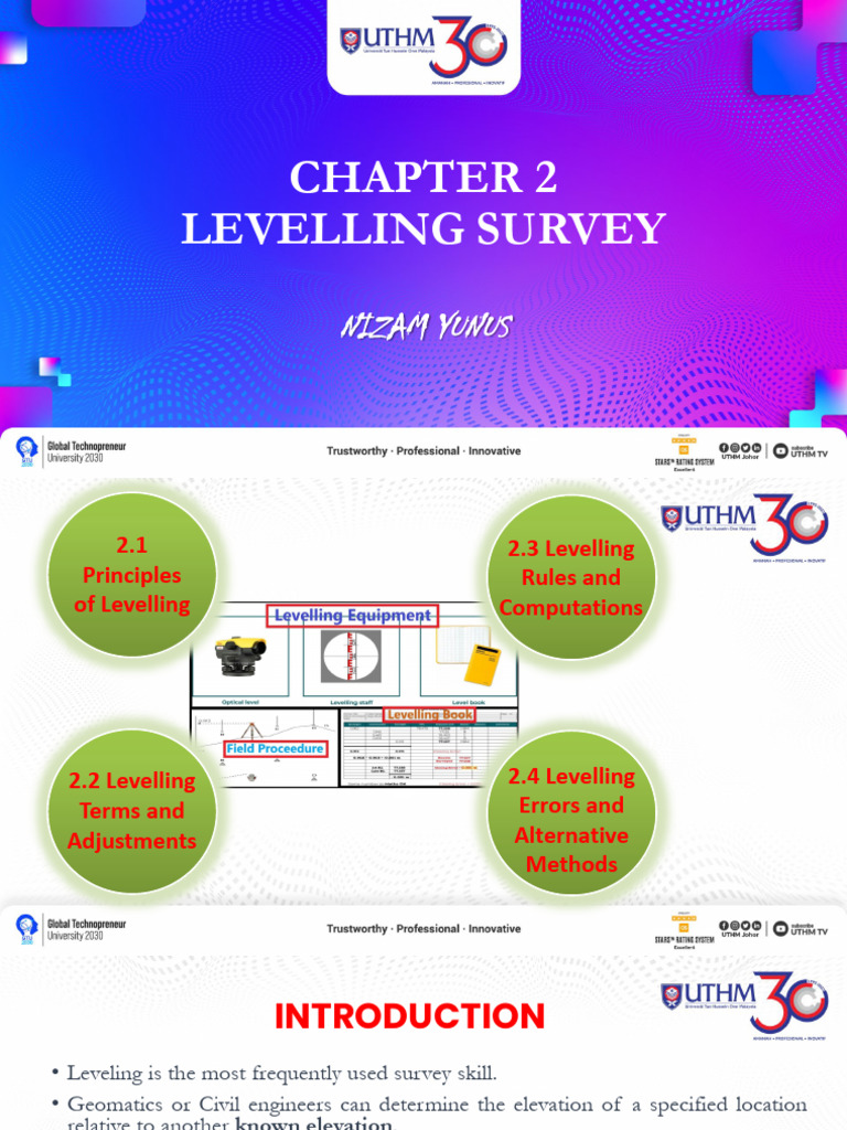 Levelling Survey Principles and Methods | PDF | Surveying ...