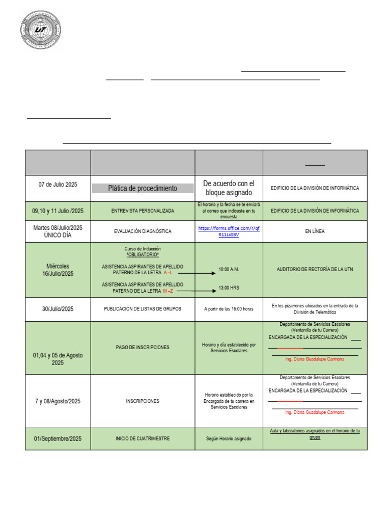 Calendario UTN | PDF | Informática