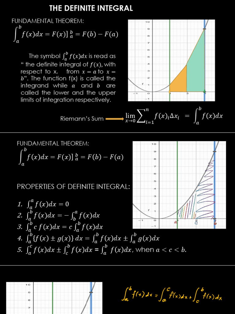 Lesson 4a Definite Integrals | PDF | Integral | Mathematical Analysis