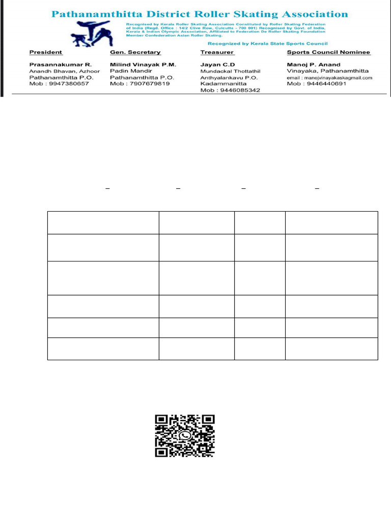 PDRSA Official Circular 2025 | PDF | Roller Skating | Skating