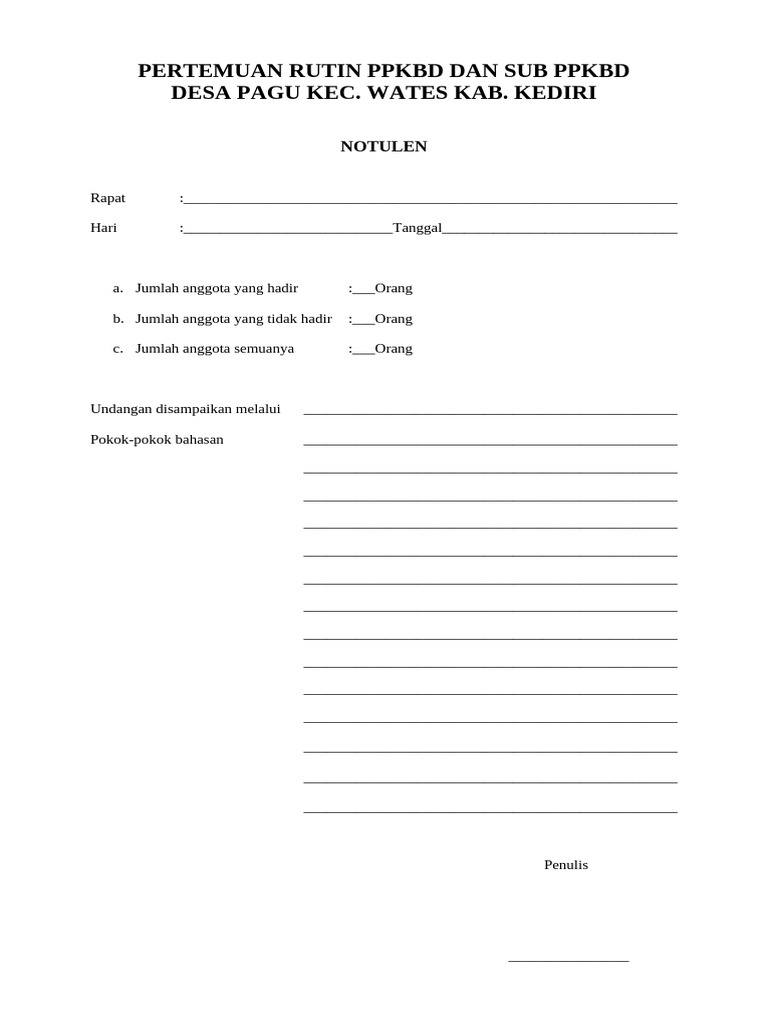 NOTULEN PPKBD | PDF